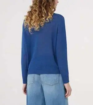 Max Mara Linen Crew-neck Sweater - Blue