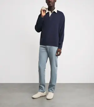 7 For All Mankind Luxe Performance Regular Slim Chinos - Blue