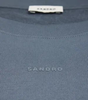 Sandro Cotton Logo Sweatshirt - Black