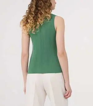 Max Mara Rib-knit Tank Top - Green