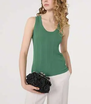 Max Mara Rib-knit Tank Top - Green