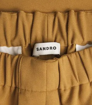 Sandro Wide-leg Trousers - Beige