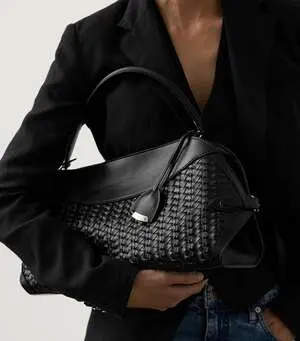 Ralph Lauren Braided Leather Shoulder Bag