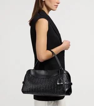 Ralph Lauren Braided Leather Shoulder Bag