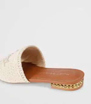 Kurt Geiger Woven Logo Sandals - Beige