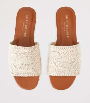 Kurt Geiger Woven Logo Sandals - Beige