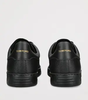 TOM FORD Leather Warwick Sneakers - Black