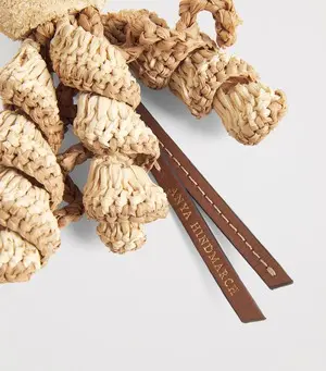 ANYA HINDMARCH Raffia Leather-detail Octopus Keyring