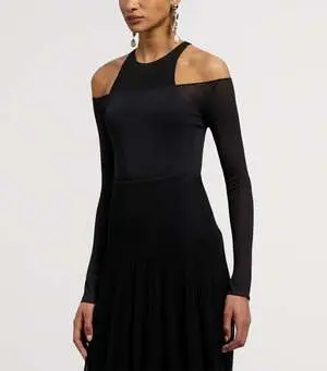 Ralph Lauren Mulberry Silk Layered Maxine Top