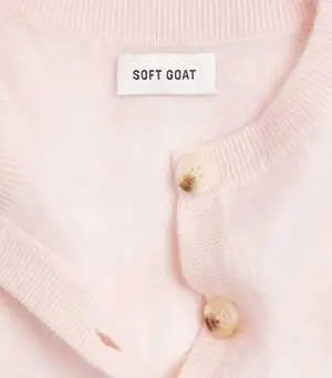 Soft Goat Cashmere Short-sleeve Cardigan