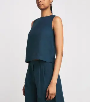 ERES Ravie Linen Sleeveless Blouse