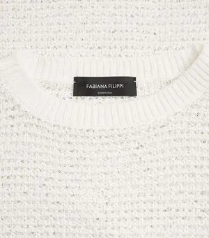 Fabiana Filippi Crochet Sequined Sweater