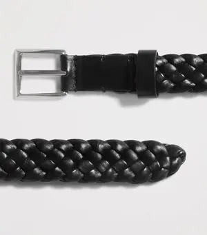 Bottega Veneta Intreccio Leather Solo Belt