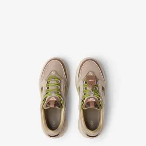 Fendi Force Lace-up Low-top Trainers - Beige
