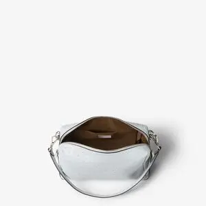 Fendi Lui Medium Ostrich Leather Bag - Grey
