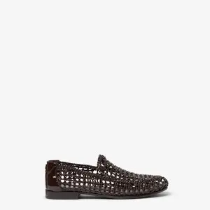 Fendi Classic Loafers With Ff Accessory - Brown
