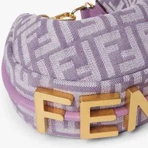 Fendi Fendigraphy Mini Hobo Bag - Purple