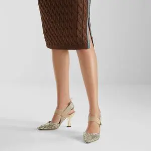 Fendi Colibrì Crystal Slingbacks