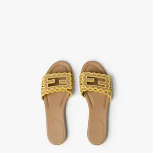 Fendi Baguette Nappa Leather Slides