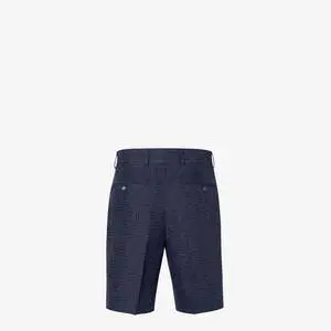 Fendi Ff Jacquard Linen Bermuda Shorts