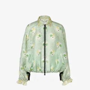 Fendi Bouquet Organza Lace Blouson - Green