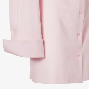 Fendi Embroidered Cotton Poplin Shirt Dress - Pink