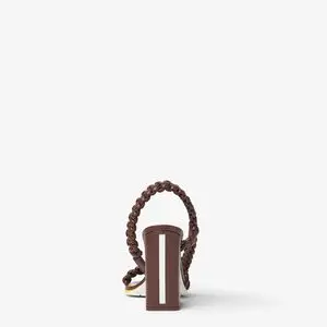 Fendi Arco Braided Leather Sandals