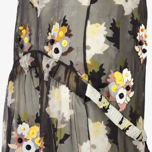 Fendi Bouquet Print Midi Dress