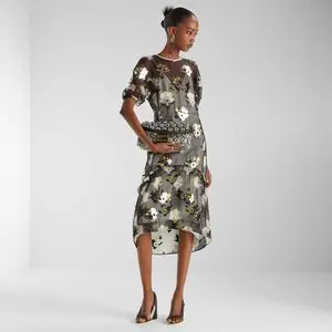 Fendi Bouquet Print Midi Dress