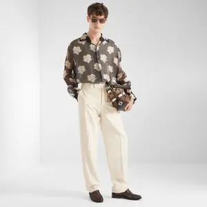 Fendi Tailored Wool Gabardine Trousers