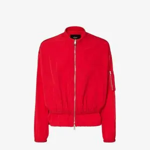 Fendi Nylon Blouson With Ff Selleria Logo - Red