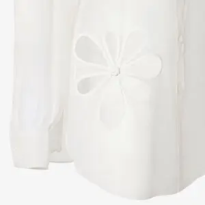 Fendi Ajour Silk Organza Shirt