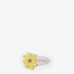 Fendi Crocheted Cotton Hair Clip