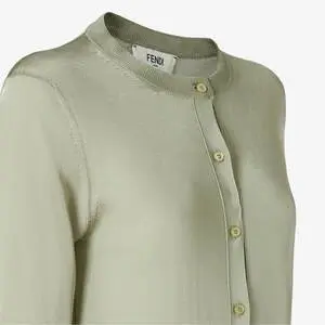 Fendi Slim-fit Cardigan With Embroidered Logo