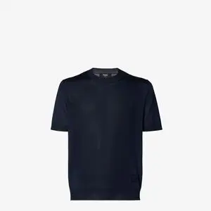 Fendi Ff Logo Intarsia Jumper - Blue