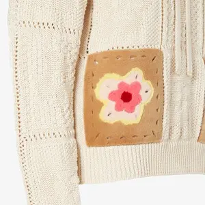 Fendi Crochet Knit Jumper With Mink Pocket Detail