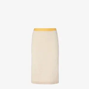 Fendi Midi Skirt With Ff Jacquard Motif