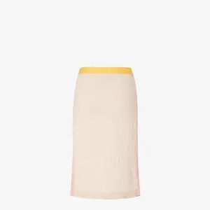 Fendi Midi Skirt With Ff Jacquard Motif - Multicolour