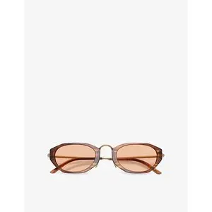 Giorgio Armani Oval-frame Sunglasses - Brown