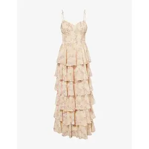 PRETTY LAVISH Madison Ruffle Chiffon Maxi Dress