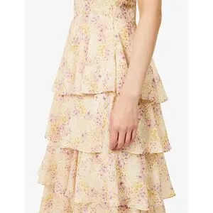PRETTY LAVISH Madison Ruffle Chiffon Maxi Dress