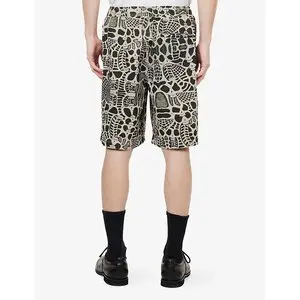 BRAIN DEAD Skull Climber Cotton-twill Shorts - Natural