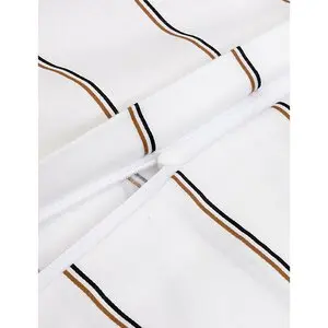 BOSS B Ray Striped Cotton-sateen Duvet Cover