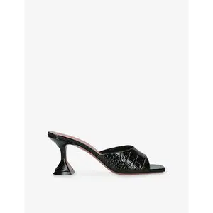Amina Muaddi Lupita 70 Leather Heeled Mules