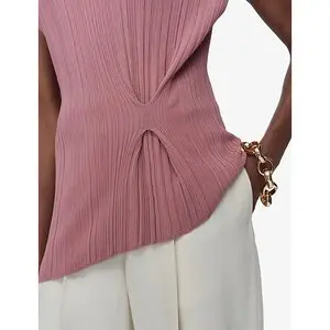 JOSEPH Knitted Plissé Top