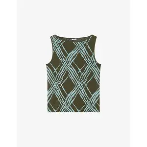 JOSEPH Aouda Knitted Cotton-blend Top