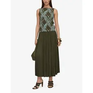 JOSEPH Aouda Knitted Cotton-blend Top