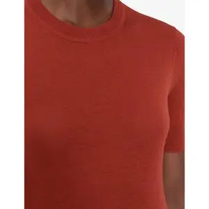 JOSEPH Cashair Round-neck Cashmere Top - Spice