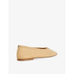 DUNE Hetta Leather Ballet Flats - Camel Leather