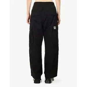 Carhartt Work In Progress Baggy-fit Cotton Cargo Trousers - Black